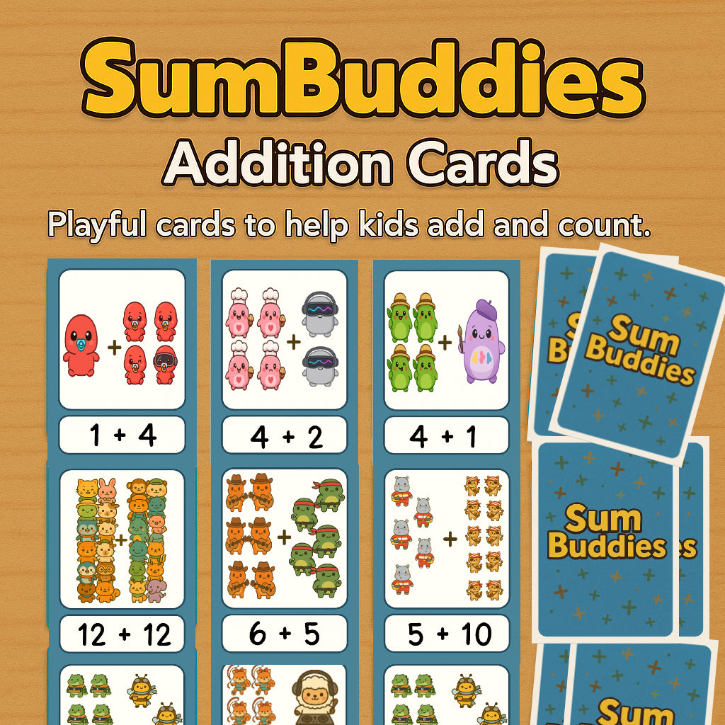 SumBuddies – Addition Cards – Print2educate